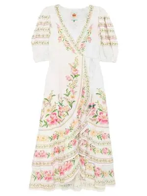 FARM RIO Palm Dream Wrap Dress
