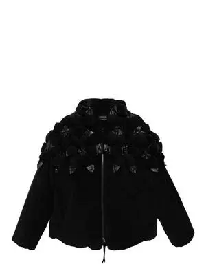 JUNTAE KIM Floral-embellishment Down Jacket - Black