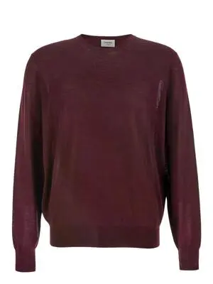 Saint Laurent Crew-neck Cashmere Sweater - Red