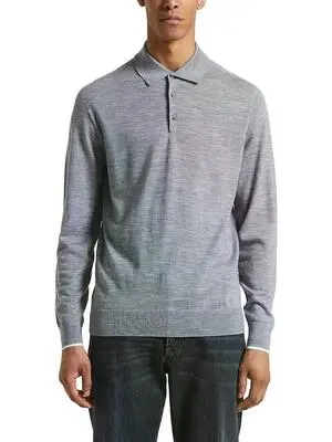 Peserico Long-sleeve Polo Shirt - Grey