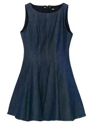 Maje Sleeveless Denim Mini Dress - Blue