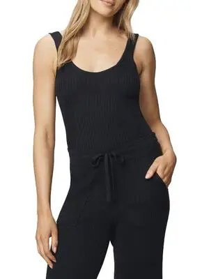 Splendid Georgie Scoop Neck Rib Tank - Black