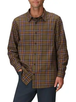 OUTDOOR RESEARCH Ravenna Performance Flannel Button-up Shirt - Dark Olive Plaid