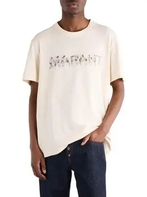 Isabel Marant Honore Logo Graphic T-shirt - Ecru