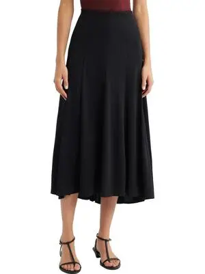 Theory Fluted Seam Skirt - Black