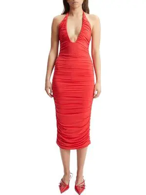 BARDOT Tisha Halter Midi Dress