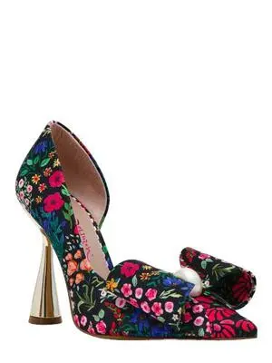 Betsey Johnson Kyliee Half D'Orsay Pointed Toe Pumps Ditsy Floral