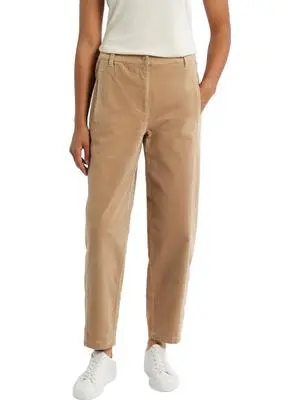 Eileen Fisher Ankle Lantern Corduroy Pants - Biscuit