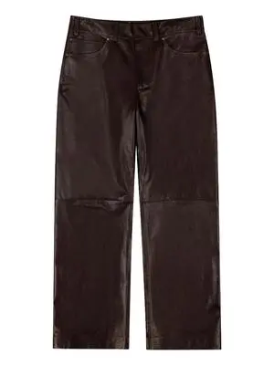 ENTIRE STUDIOS Leather Straight-Leg Pants