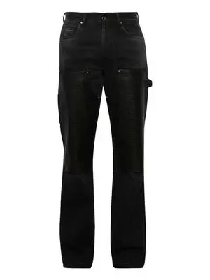Amiri Embossed Croc Carpenter Jean - Black