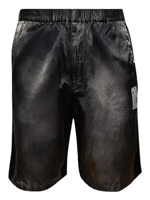 Mihara Yasuhiro Aged Satin Shorts Black