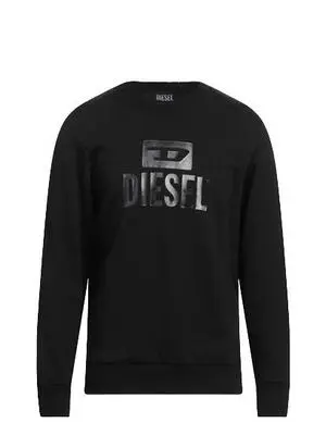 DIESEL Cotton-elastane Crewneck Sweatshirt - Black