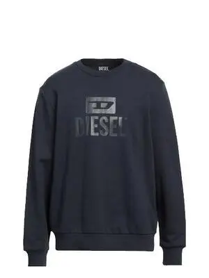 DIESEL Cotton-elastane Crewneck Sweatshirt - Blue