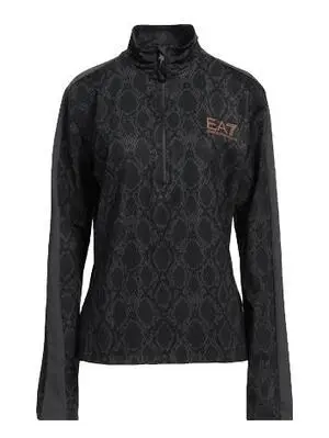 EA7 EA7 Snakeskin-Print Half-Zip Sweatshirt