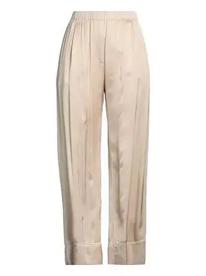 SEVENTY VENEZIA Wide Leg Satin Pants - Beige