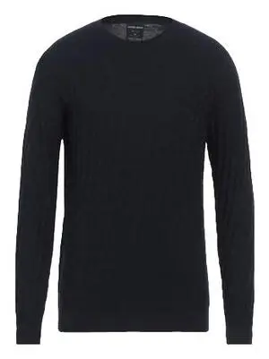 Giorgio Armani Solid Virgin Wool Cashmere Crewneck Sweater - Blue