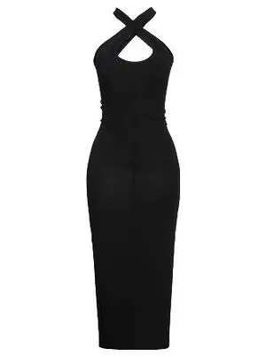 Coperni Midi Bodycon Halterneck Dress - Black