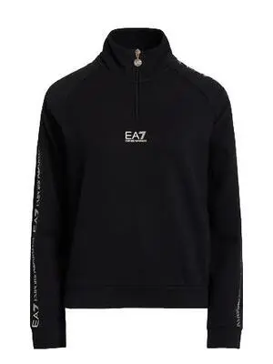 EA7 Fleece Sweatshirt With Logo - Black