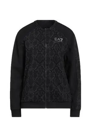 EA7 Multicolor French Terry Sweatshirt - Black