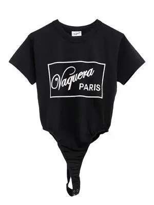 Vaquera Logo-print Bodysuit - Black