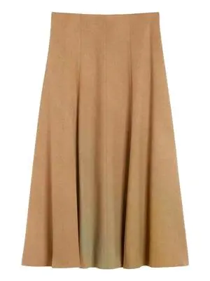 Max Mara Panelled Flared Midi Skirt - Brown