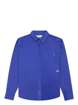 ADVISORY BOARD CRYSTALS Embroidered Logo Oxford Shirt - Blue