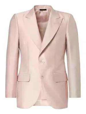TOM FORD Single-breasted Satin Blazer - Pink
