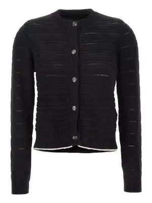 Marella Textured Wool Cardigan - Black