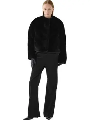 Veronica De Piante Sadie Faux Fur Jacket - Black