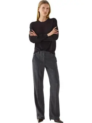 Veronica De Piante Avery Plaid Trousers - Gray