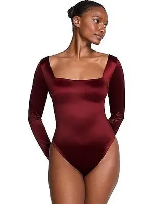 Victoria's Secret Sosleek™ Long-sleeve Bodysuit - Red
