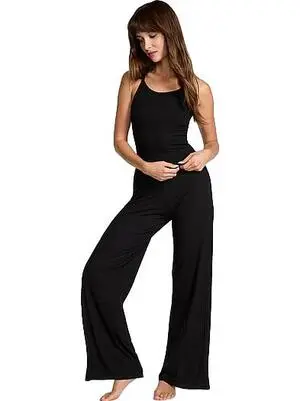 Victoria's Secret Modal Wide-rib Lounge Tank & Pants Set - Black
