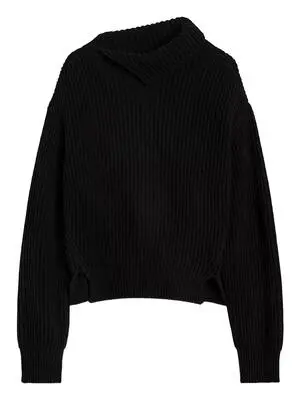 JIL SANDER Ribbed Sweater - Black