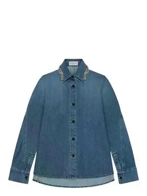 Givenchy Crystals-embellished Cotton Shirt - Blue
