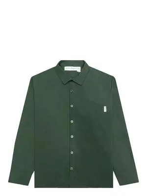 ADVISORY BOARD CRYSTALS Embroidered-pocket Button-down Shirt - Green
