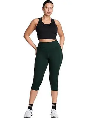 Victoria's Secret Vsx Essential Pocket Capri Legging - Green