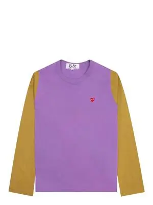 Play Comme Des Garcon Heart-logo T-shirt - Purple