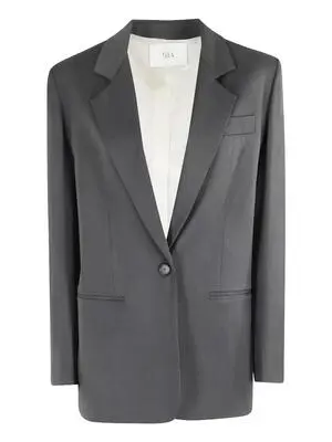 TELA Single-breasted Notched-lapel Blazer - Grey