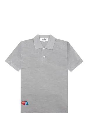 Play Comme Des Garcon Cotton Polo Top - Grey