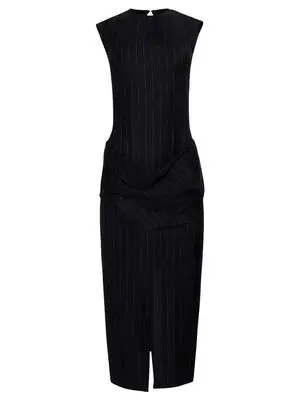 Burc Akyol Pinstripe Midi Dress - Blue