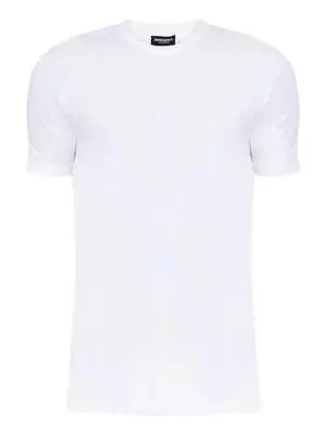 Dsquared2 Logo-embroidered Cotton T-shirt - White