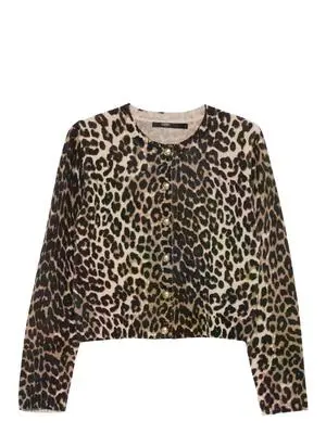 Seventy Leopard-print Button-up Cardigan - Brown