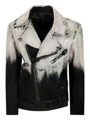 Yohji Yamamoto Ombré Biker Jacket - Black
