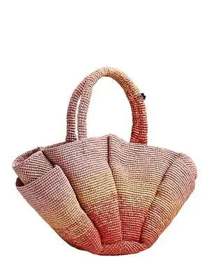 MADE FOR A WOMAN Raffia Medium Tote - Degrade