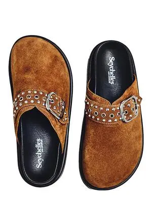 Seychelles Acclaim Embellished Clogs Brown