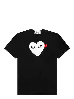 Play Comme Des Garcon Cotton T-Shirt Black