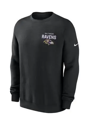 Nike Baltimore Ravens Draw Block Club Nfl Pullover Crew - Black