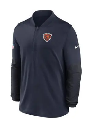 Nike Chicago Bears Dri-fit Nfl 1/2-zip Top - Blue