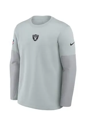 Nike Las Vegas Raiders Scripted To Win Sideline Coach Therma-FIT NFL Long-Sleeve T-Shirt Grey