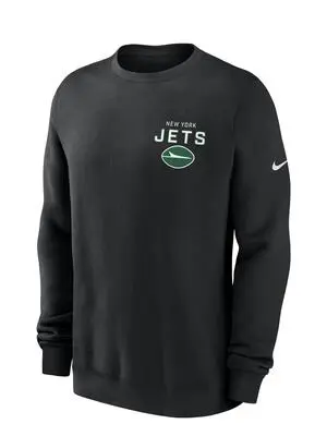 Nike New York Jets Nfl Pullover Crew - Black